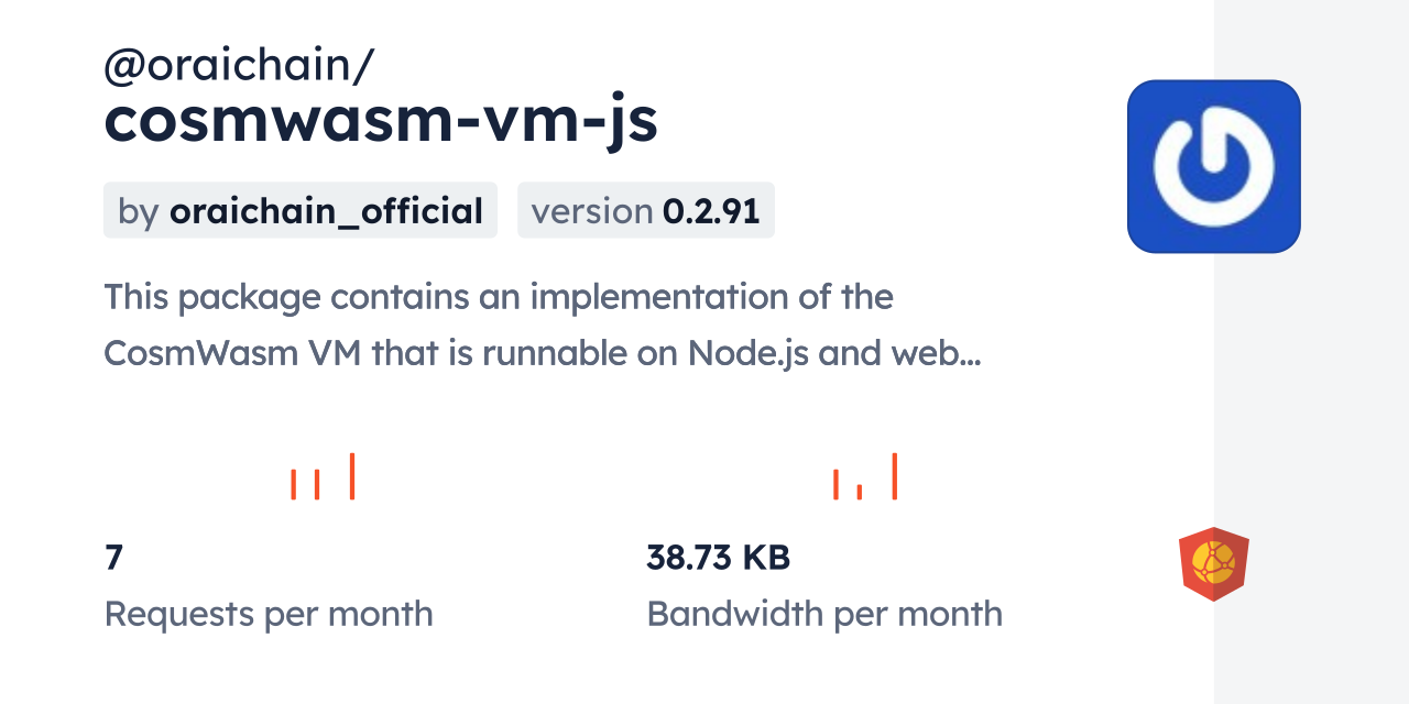 @oraichain/cosmwasm-vm-js CDN by jsDelivr - A CDN for npm and GitHub