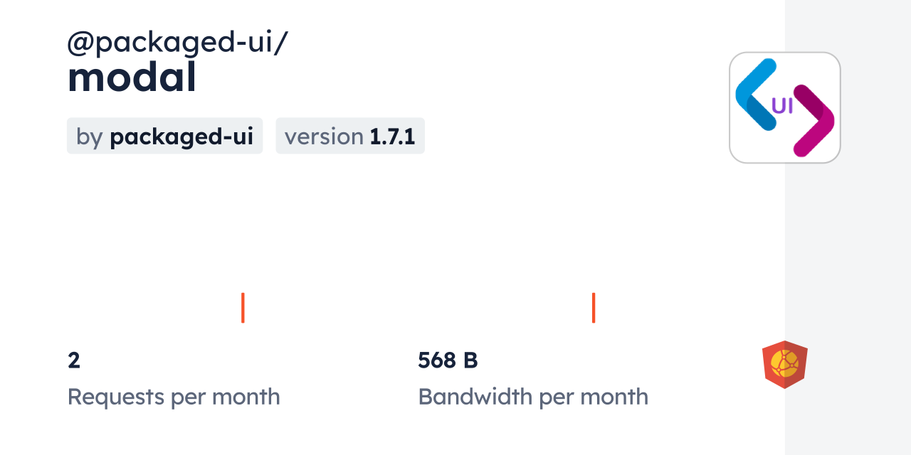 @packaged-ui/modal CDN by jsDelivr - A CDN for npm and GitHub