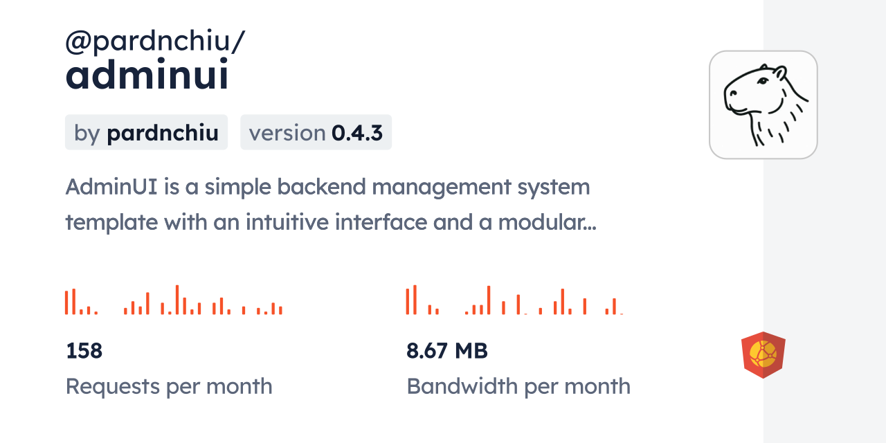 @pardnchiu/adminui CDN by jsDelivr - A CDN for npm and GitHub