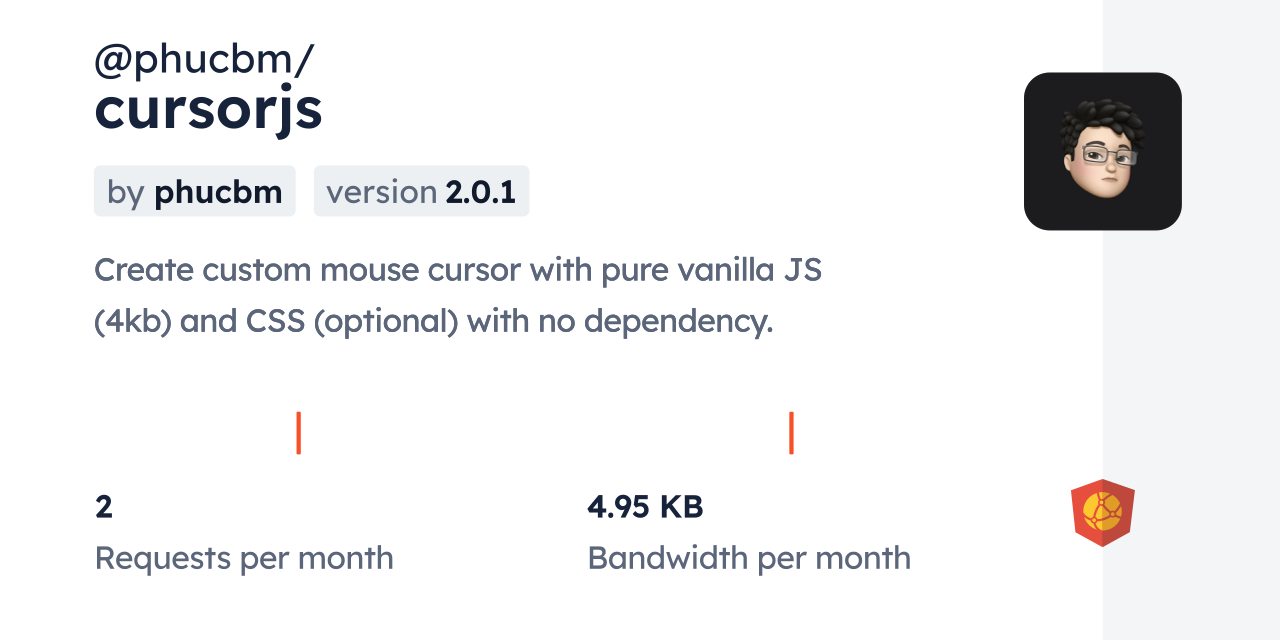 @phucbm/cursorjs CDN by jsDelivr - A CDN for npm and GitHub