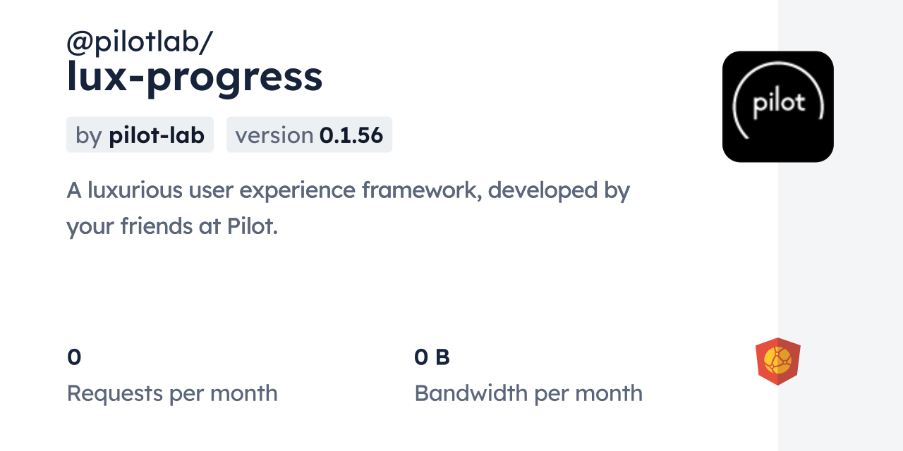@pilotlab/lux-progress CDN by jsDelivr - A CDN for npm and GitHub