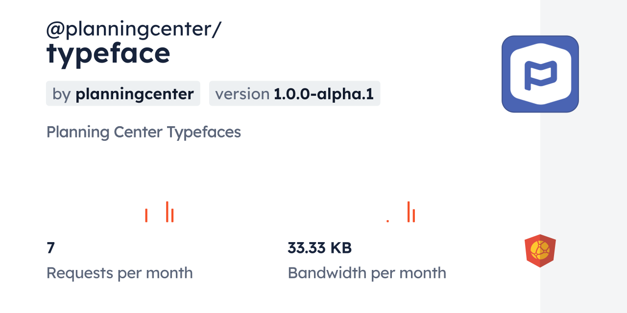 @planningcenter/typeface CDN by jsDelivr - A CDN for npm and GitHub