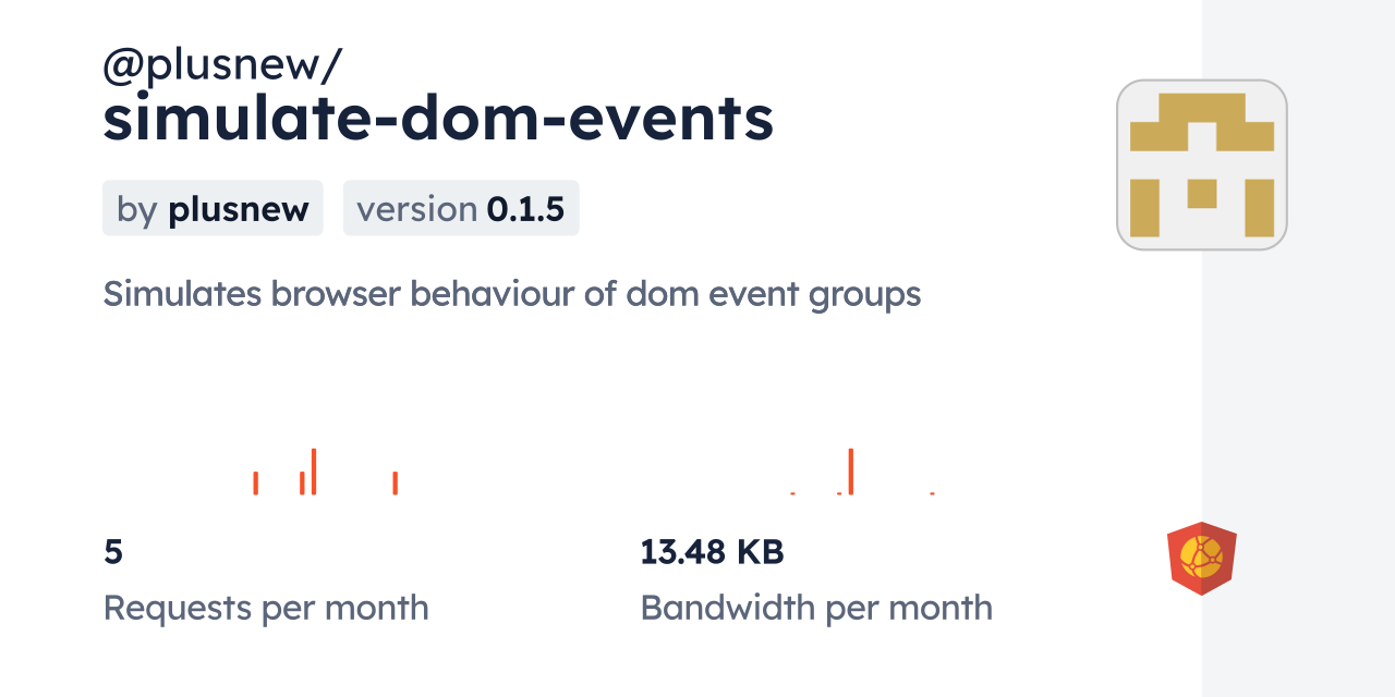 @plusnew/simulate-dom-events CDN by jsDelivr - A CDN for npm and GitHub