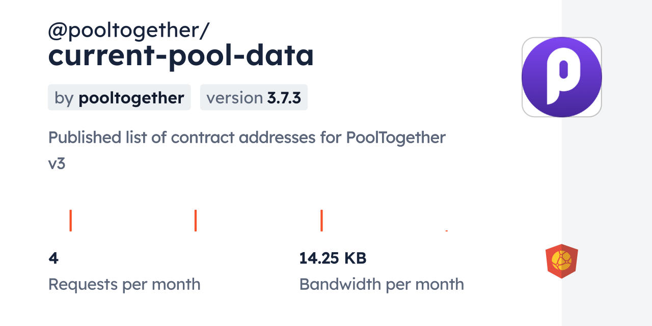 @pooltogether/current-pool-data CDN by jsDelivr - A CDN for npm and GitHub