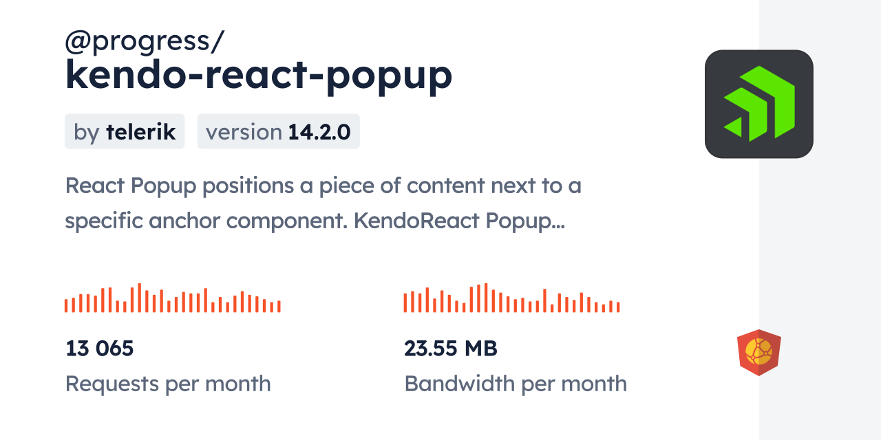 @progress/kendo-react-popup CDN by jsDelivr - A CDN for npm and GitHub