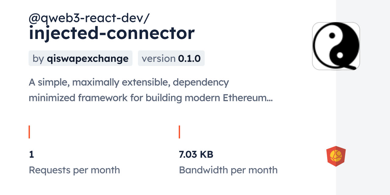 @qweb3-react-dev/injected-connector CDN by jsDelivr - A CDN for npm and GitHub