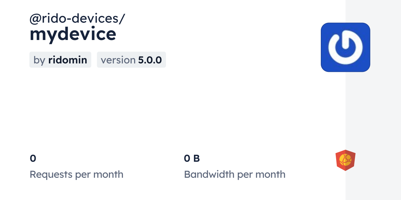 @rido-devices/mydevice CDN by jsDelivr - A CDN for npm and GitHub