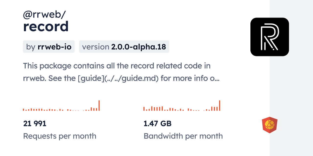 @rrweb/record CDN by jsDelivr - A CDN for npm and GitHub