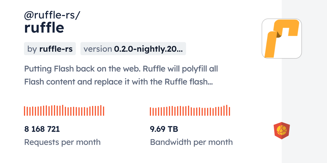 @ruffle-rs/ruffle CDN by jsDelivr - A CDN for npm and GitHub