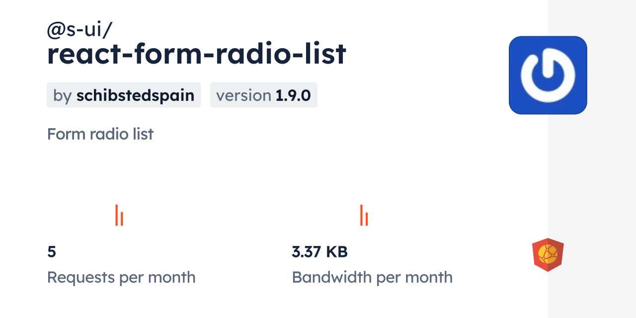 @s-ui/react-form-radio-list CDN by jsDelivr - A CDN for npm and GitHub