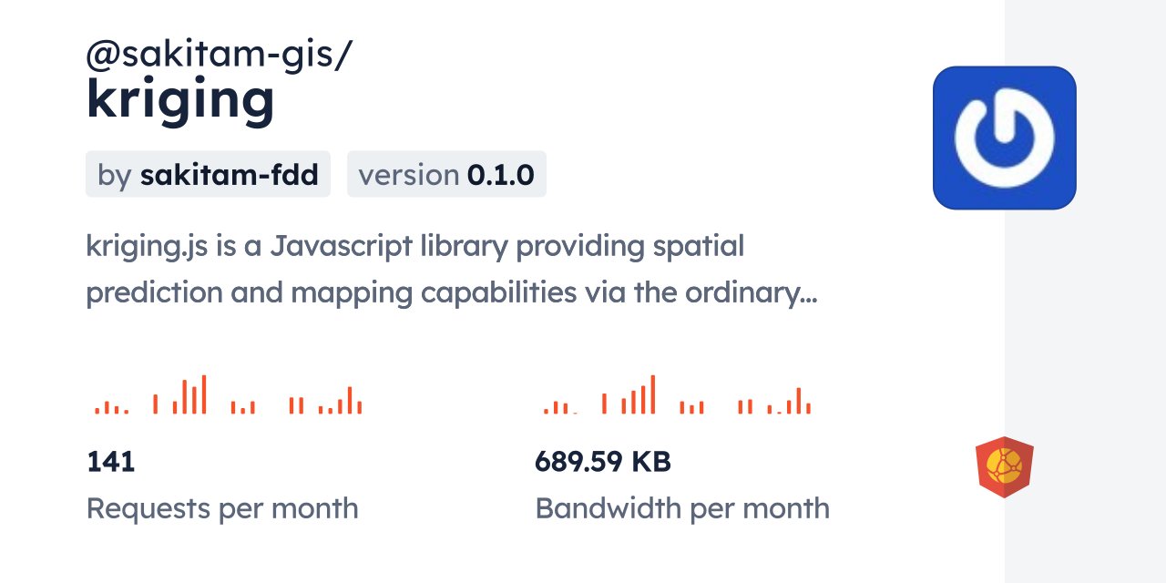 @sakitam-gis/kriging CDN by jsDelivr - A CDN for npm and GitHub