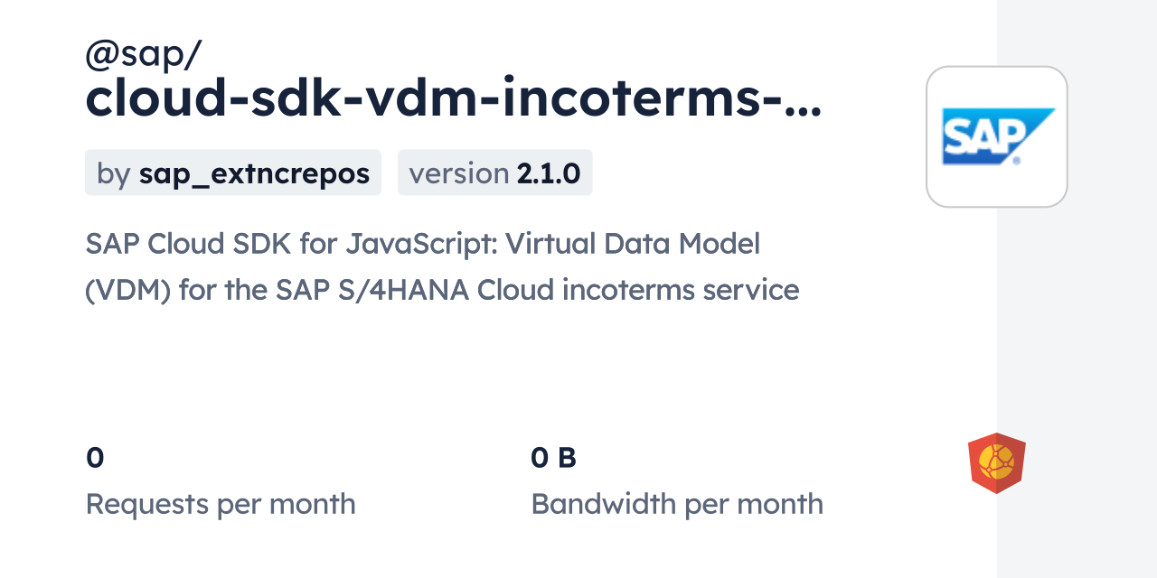 @sap/cloud-sdk-vdm-incoterms-service CDN by jsDelivr - A CDN for npm ...