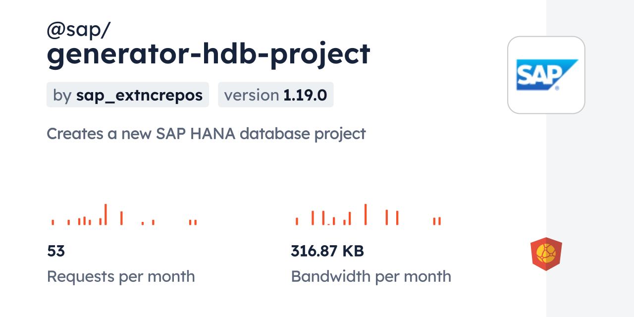 @sap/generator-hdb-project CDN by jsDelivr - A CDN for npm and GitHub