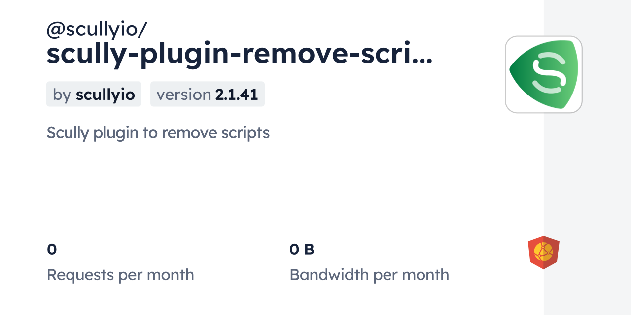 @scullyio/scully-plugin-remove-scripts CDN by jsDelivr - A CDN for npm and GitHub