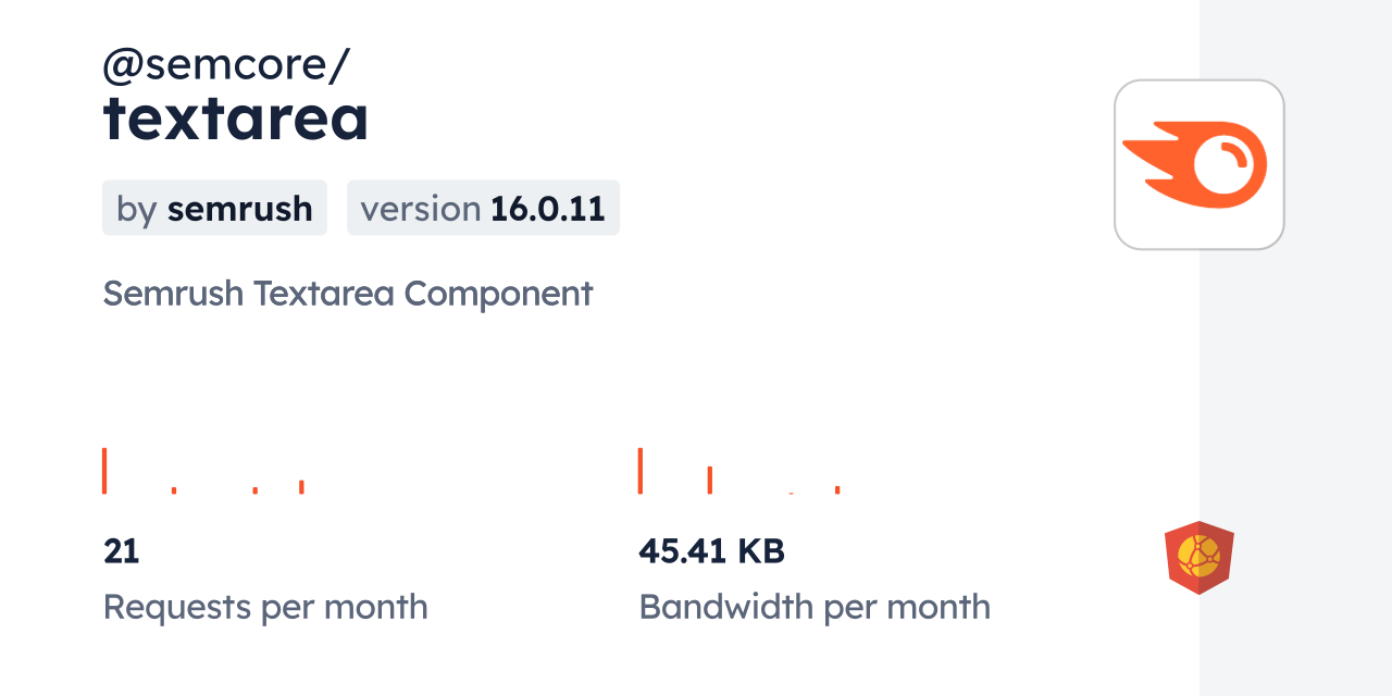 @semcore/textarea CDN by jsDelivr - A CDN for npm and GitHub
