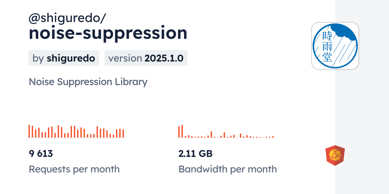 @shiguredo/noise-suppression CDN by jsDelivr - A CDN for npm and GitHub