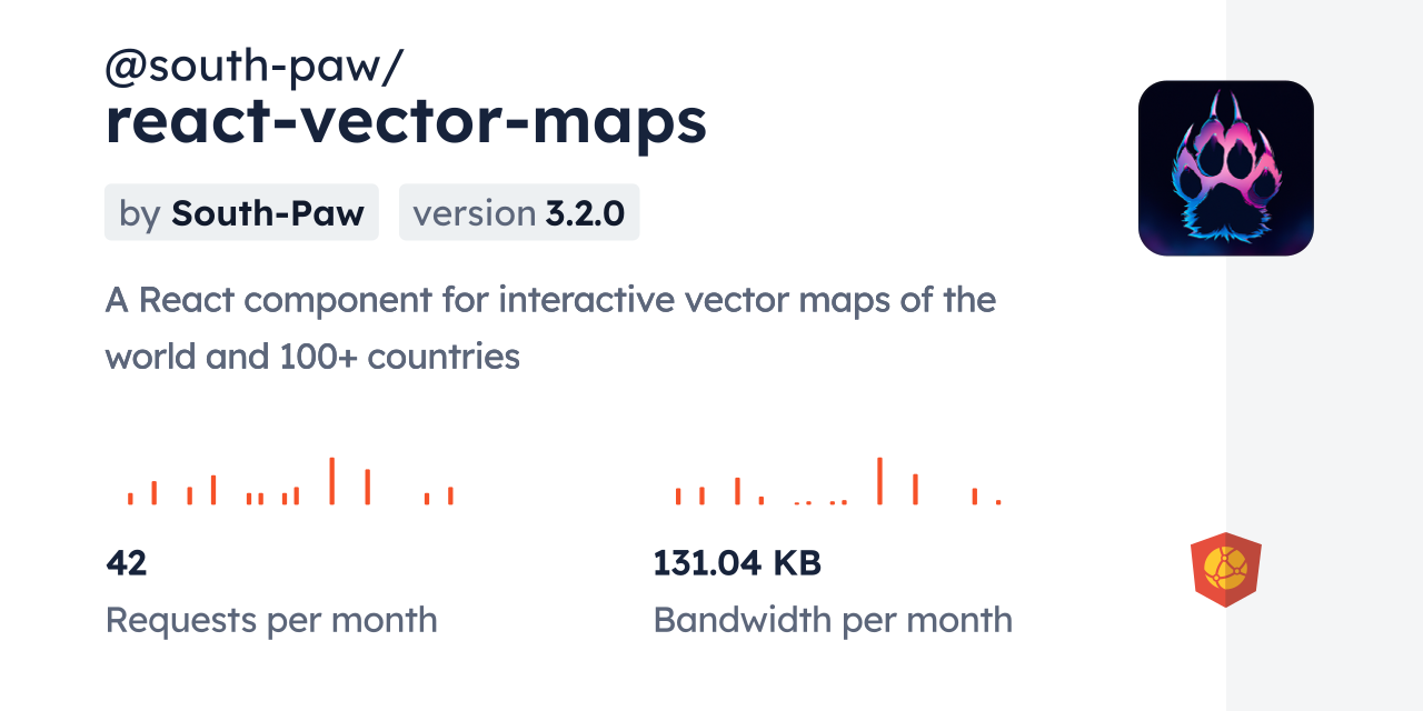 @south-paw/react-vector-maps CDN by jsDelivr - A CDN for npm and GitHub