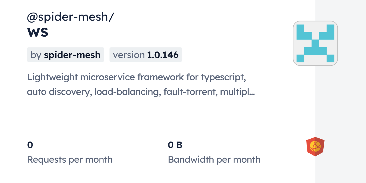 @spider-mesh/ws CDN by jsDelivr - A CDN for npm and GitHub