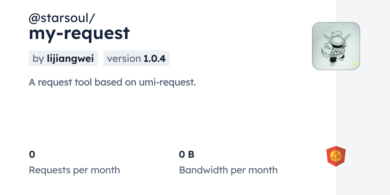 @starsoul/my-request CDN by jsDelivr - A CDN for npm and GitHub