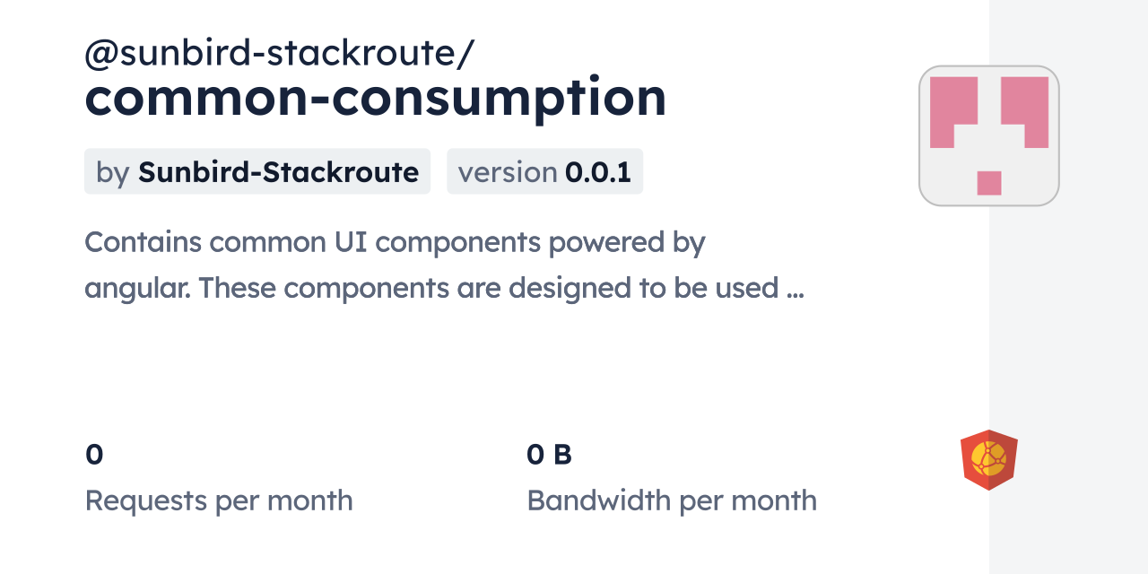 @sunbird-stackroute/common-consumption CDN by jsDelivr - A CDN for npm and GitHub
