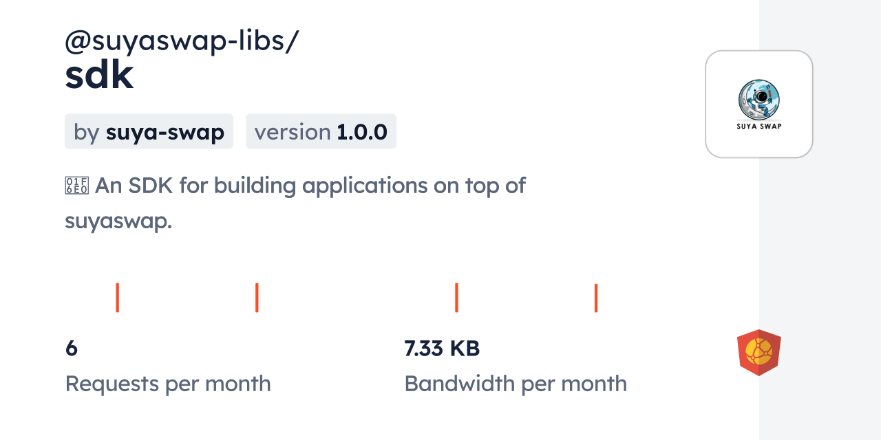 @suyaswap-libs/sdk CDN by jsDelivr - A CDN for npm and GitHub