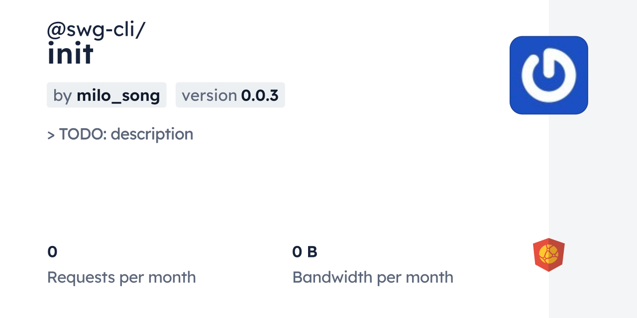 @swg-cli/init CDN by jsDelivr - A CDN for npm and GitHub