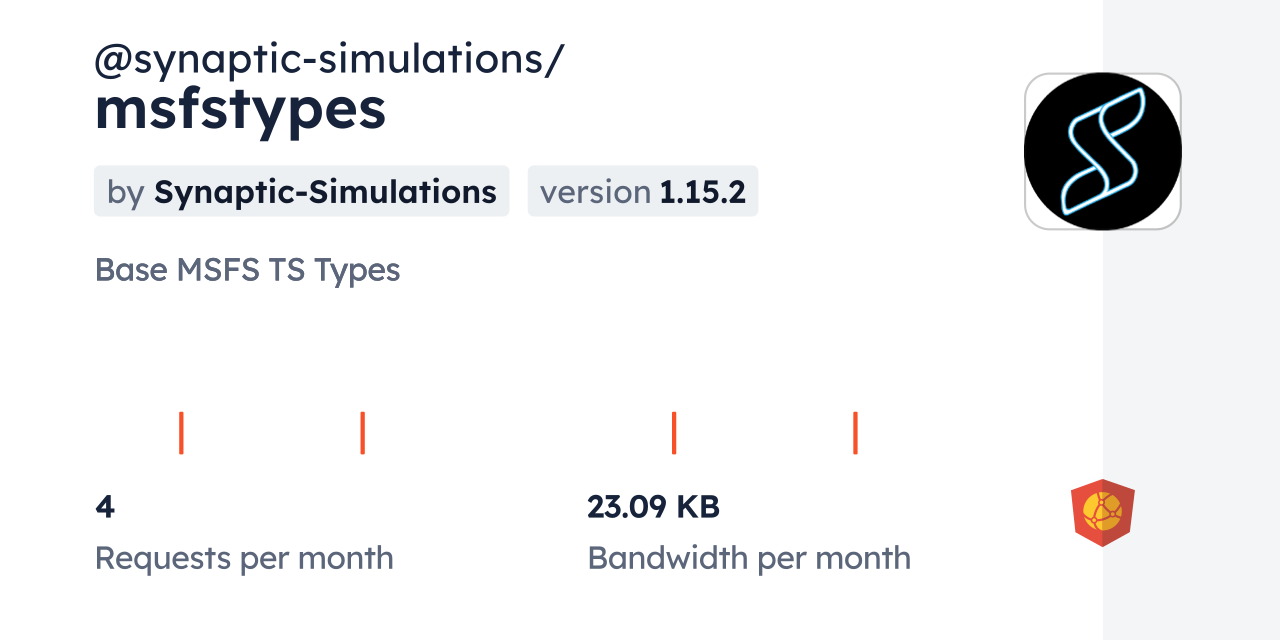 @synaptic-simulations/msfstypes CDN by jsDelivr - A CDN for npm and GitHub