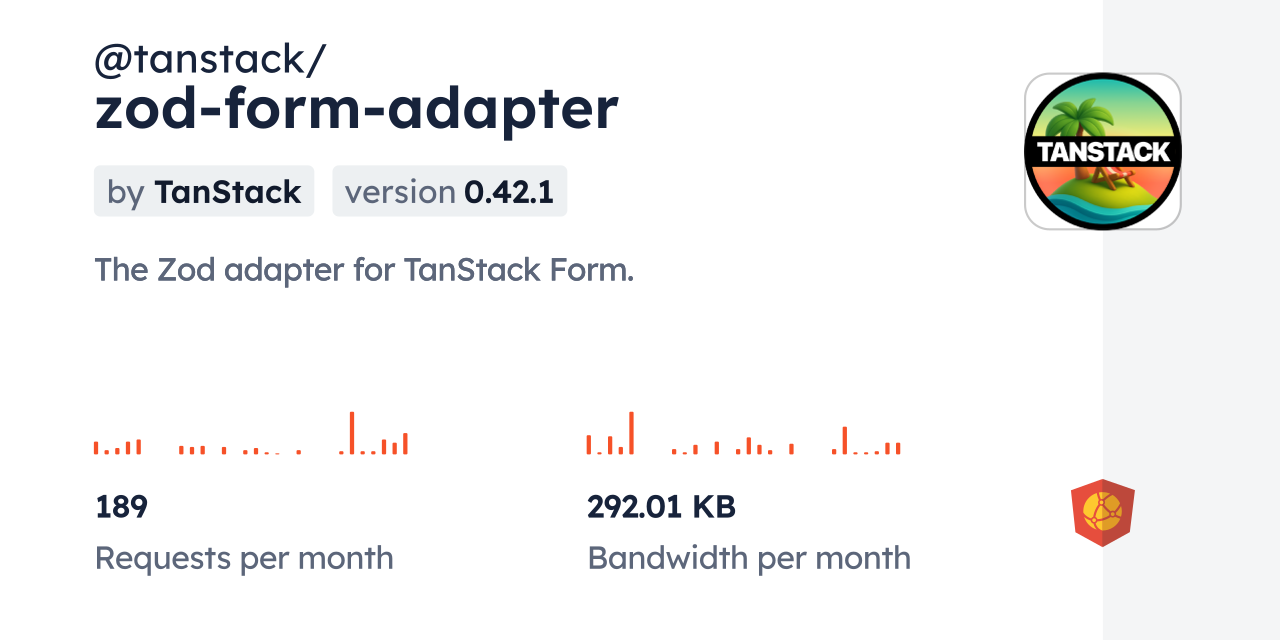 @tanstack/zod-form-adapter CDN by jsDelivr - A CDN for npm and GitHub