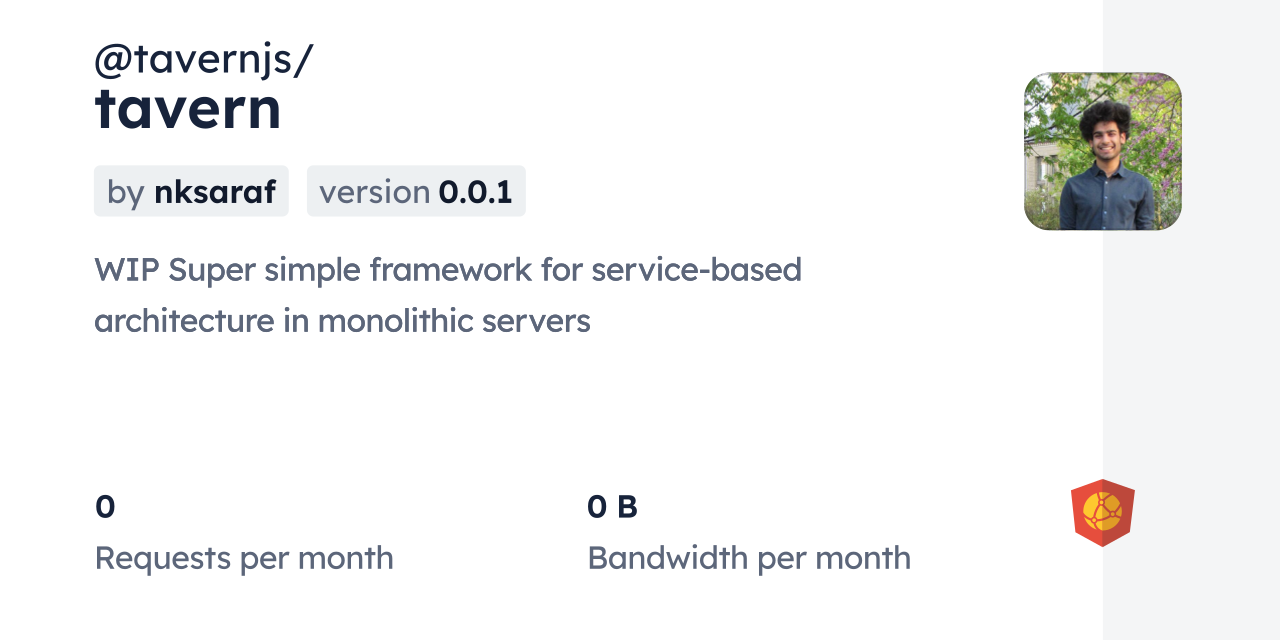 @tavernjs/tavern CDN by jsDelivr - A CDN for npm and GitHub