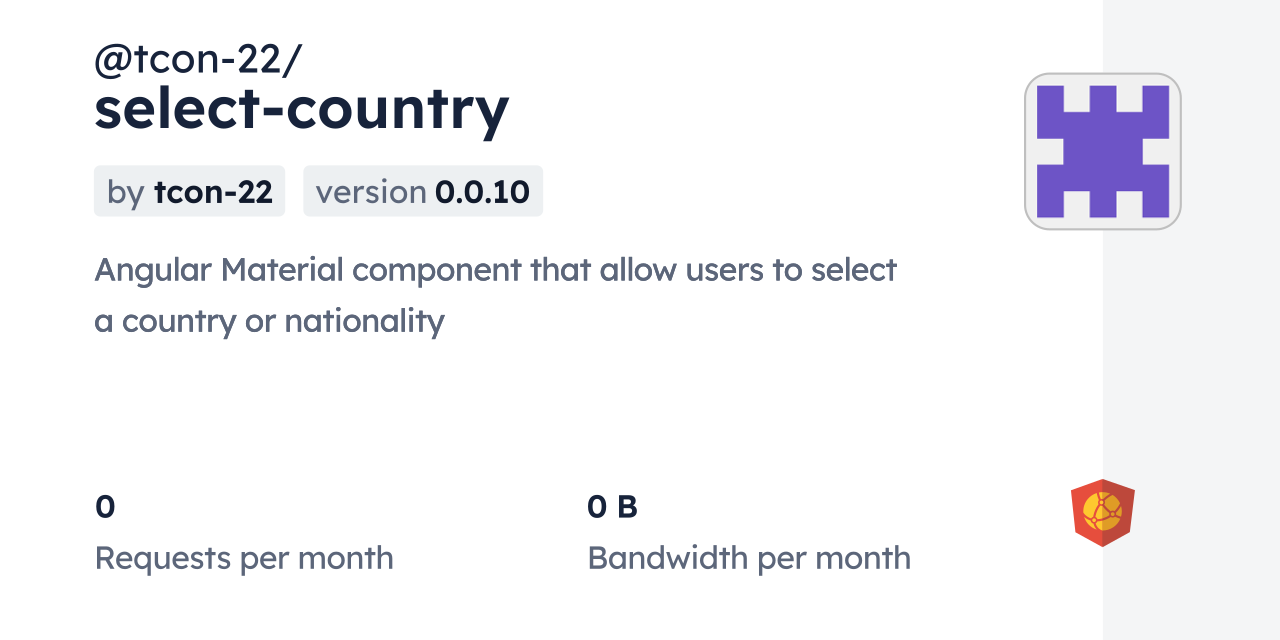 @tcon-22/select-country CDN by jsDelivr - A CDN for npm and GitHub
