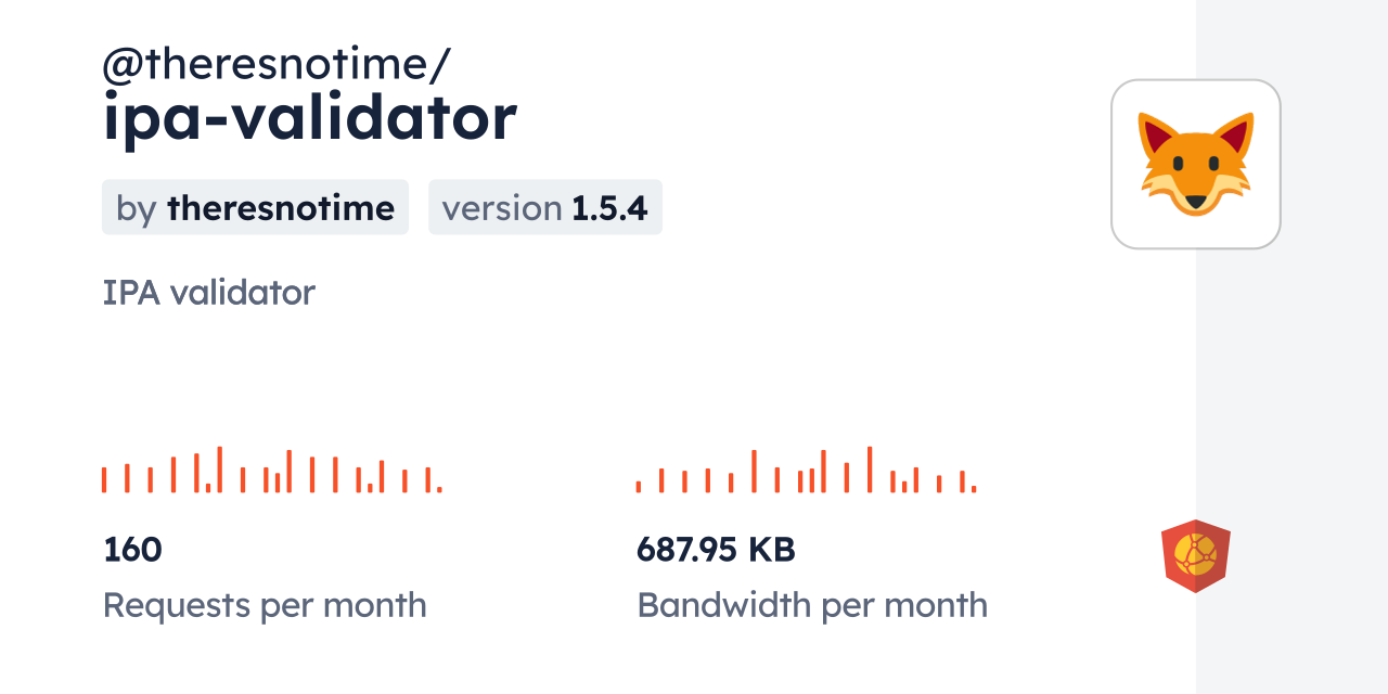 @theresnotime/ipa-validator CDN by jsDelivr - A CDN for npm and GitHub