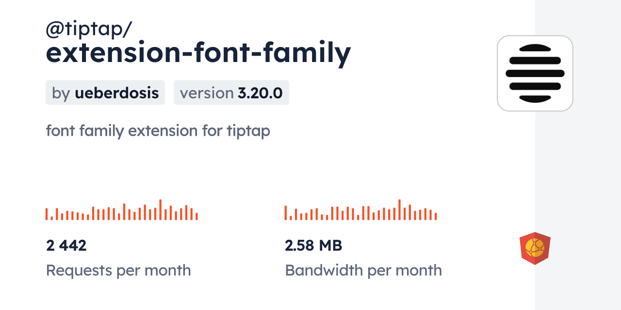 @tiptap/extension-font-family CDN by jsDelivr - A CDN for npm and GitHub