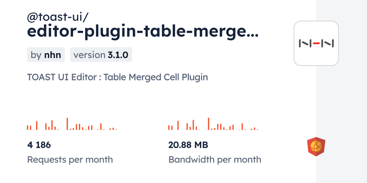 @toast-ui/editor-plugin-table-merged-cell CDN by jsDelivr - A CDN for ...