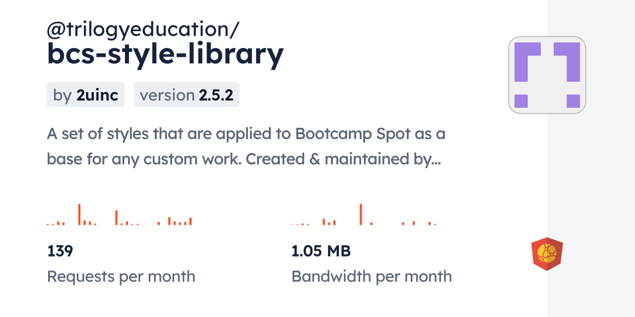 @trilogyeducation/bcs-style-library CDN by jsDelivr - A CDN for npm and GitHub