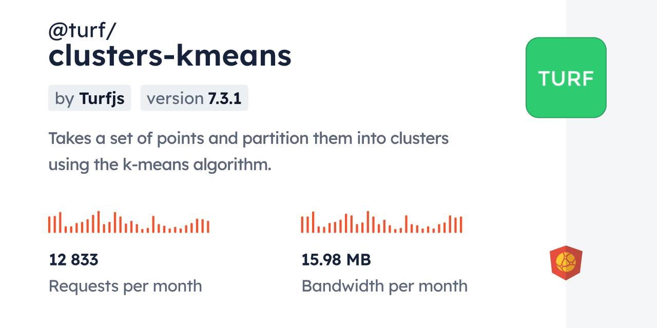 @turf/clusters-kmeans CDN by jsDelivr - A CDN for npm and GitHub