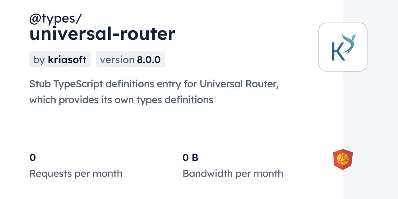 @types/universal-router CDN by jsDelivr - A CDN for npm and GitHub