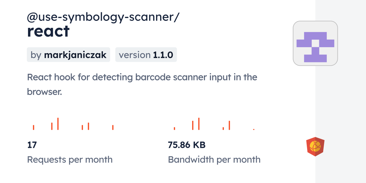 @use-symbology-scanner/react CDN by jsDelivr - A CDN for npm and GitHub