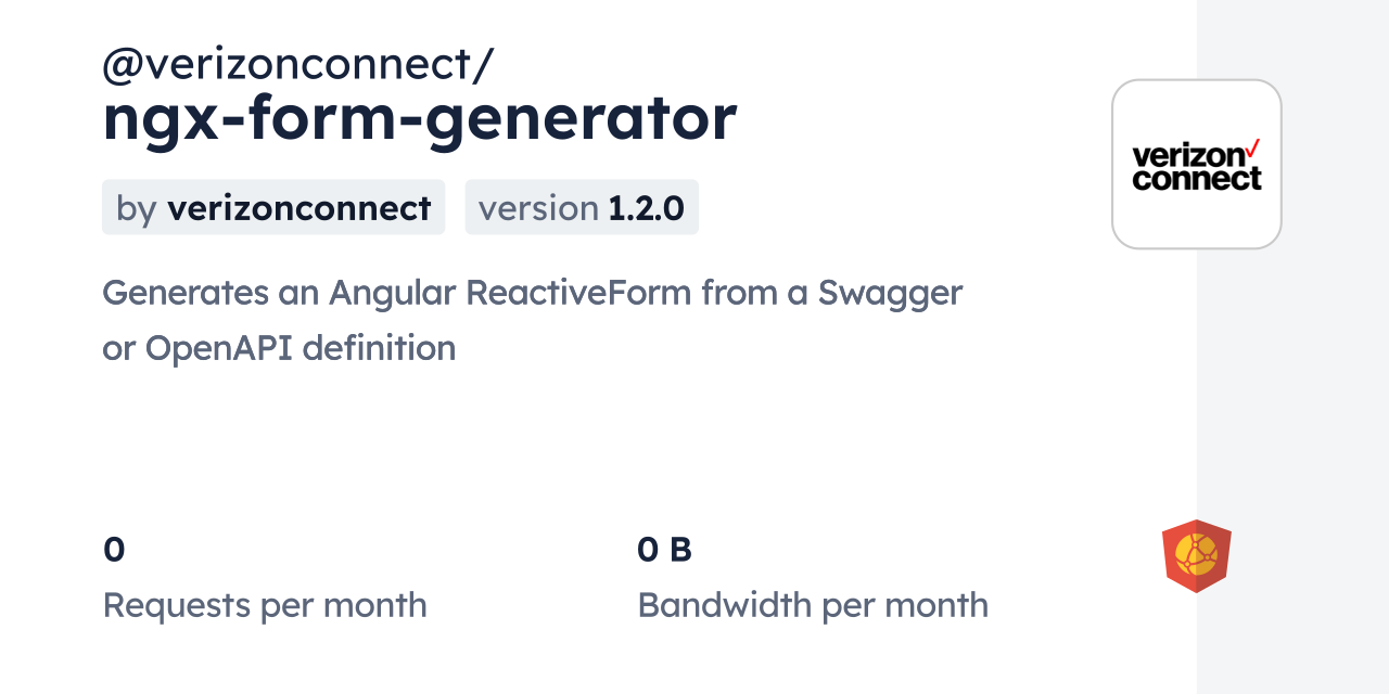 @verizonconnect/ngx-form-generator CDN by jsDelivr - A CDN for npm and GitHub
