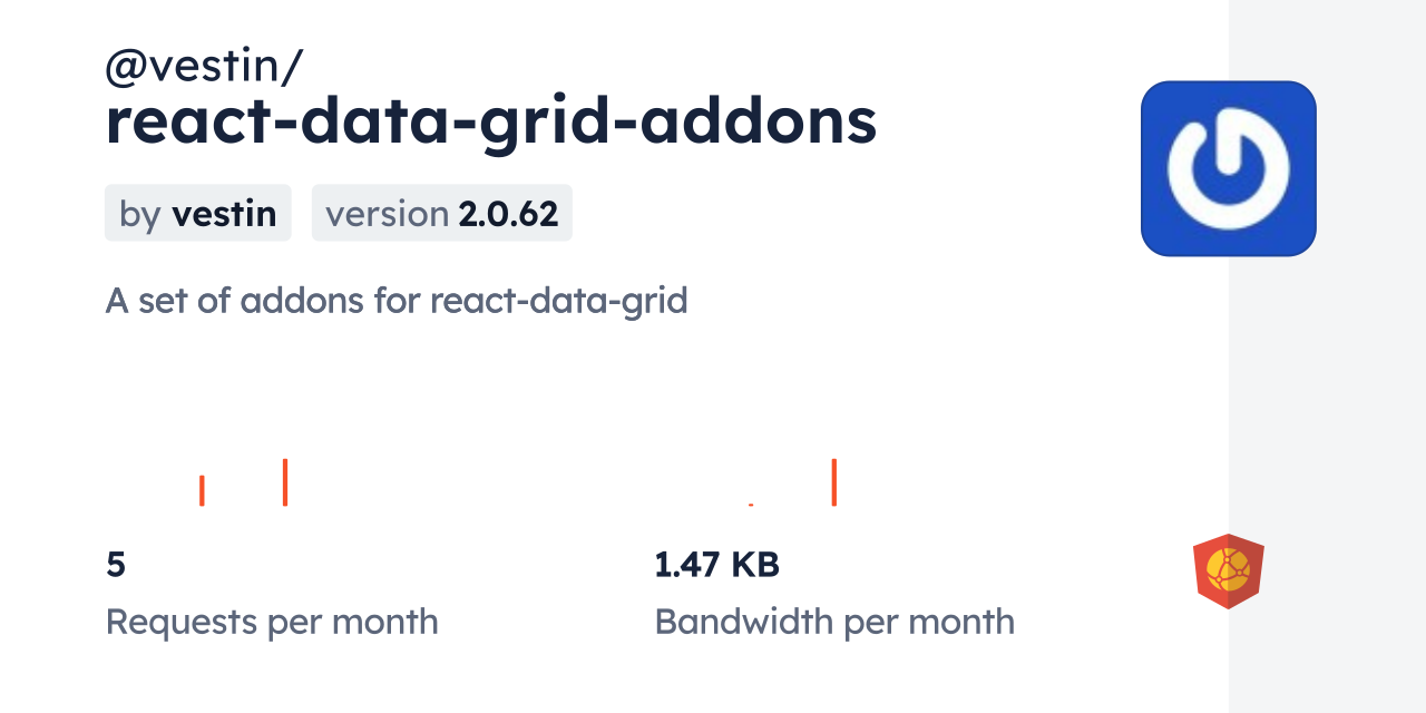 @vestin/react-data-grid-addons CDN by jsDelivr - A CDN for npm and GitHub