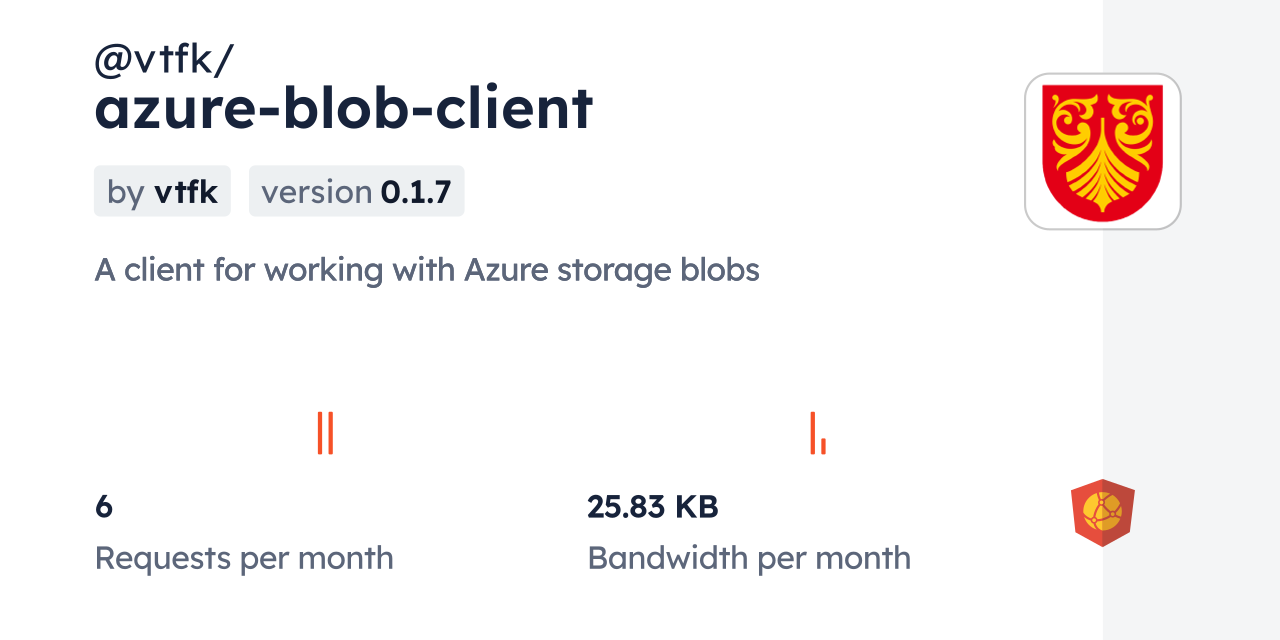 @vtfk/azure-blob-client CDN by jsDelivr - A CDN for npm and GitHub