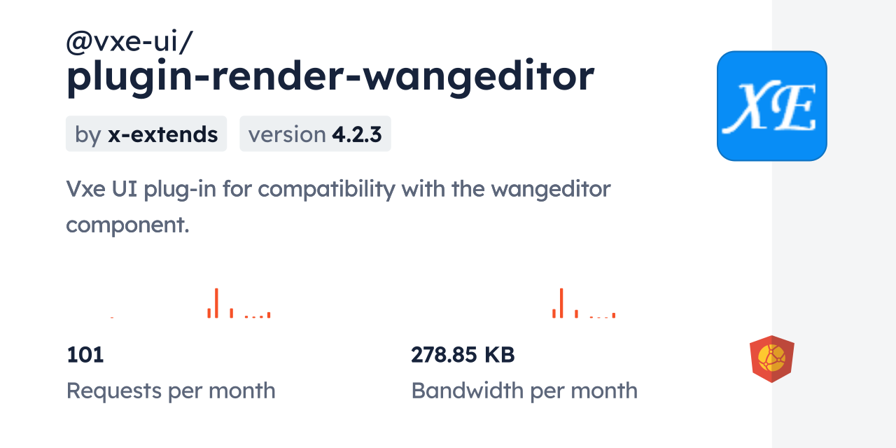@vxe-ui/plugin-render-wangeditor CDN by jsDelivr - A CDN for npm and GitHub