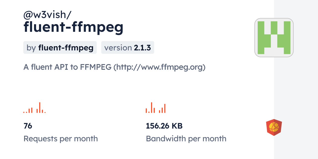 @w3vish/fluent-ffmpeg CDN by jsDelivr - A CDN for npm and GitHub