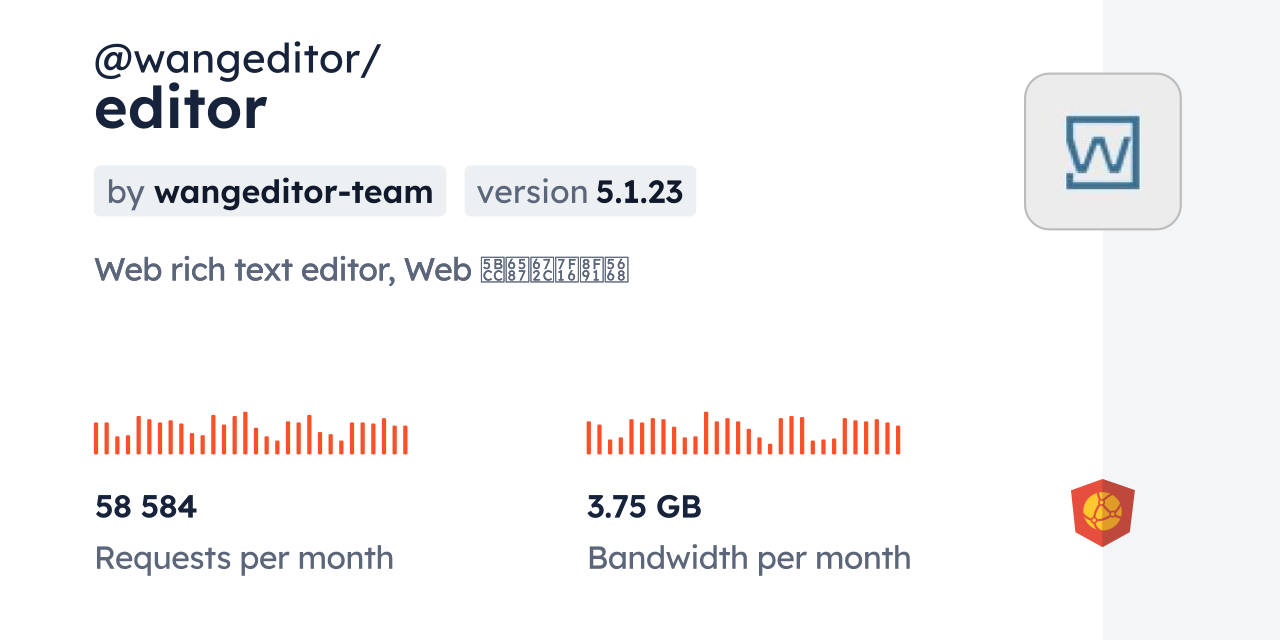 @wangeditor/editor CDN by jsDelivr - A CDN for npm and GitHub