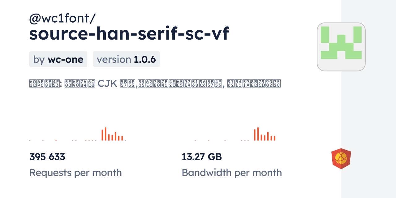 @wc1font/source-han-serif-sc-vf CDN by jsDelivr - A CDN for npm and GitHub