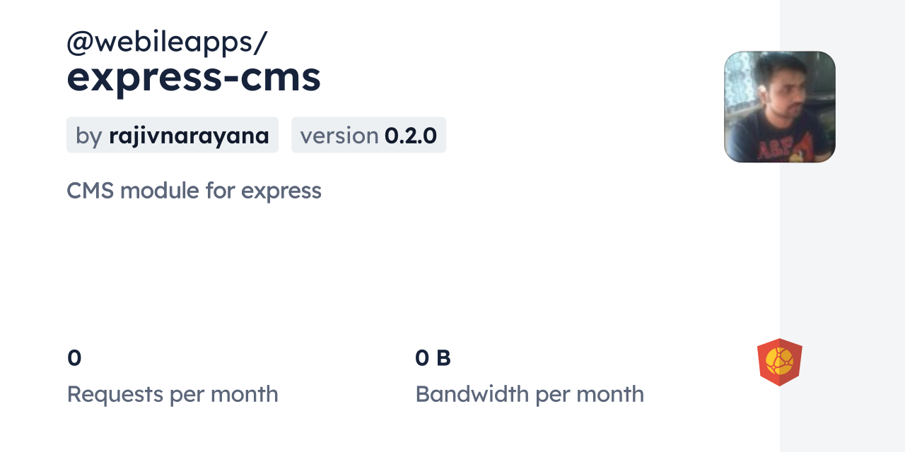 @webileapps/express-cms CDN by jsDelivr - A CDN for npm and GitHub