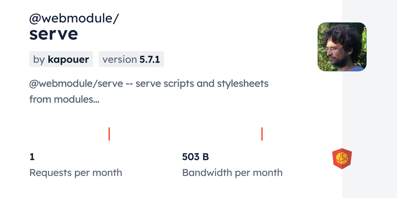 @webmodule/serve CDN by jsDelivr - A CDN for npm and GitHub
