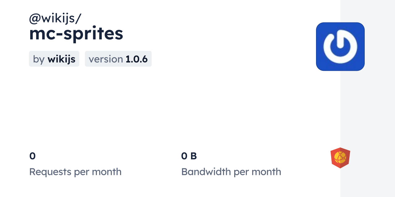 @wikijs/mc-sprites CDN by jsDelivr - A CDN for npm and GitHub