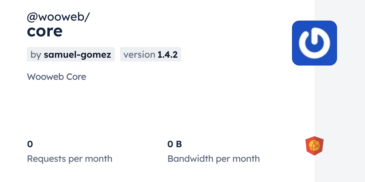 @wooweb/core CDN by jsDelivr - A CDN for npm and GitHub
