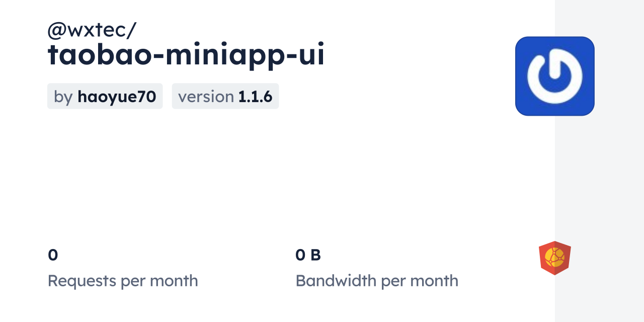 @wxtec/taobao-miniapp-ui CDN by jsDelivr - A CDN for npm and GitHub