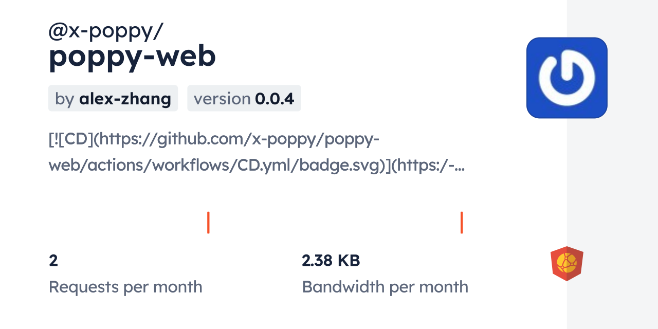 @x-poppy/poppy-web CDN by jsDelivr - A CDN for npm and GitHub